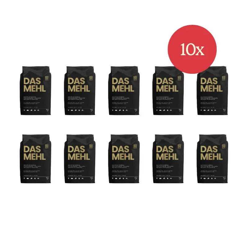 DAS MEHL Tipo 0 / Type 550 10x1kg Sparset – 13% Protein Pizzamehl | W